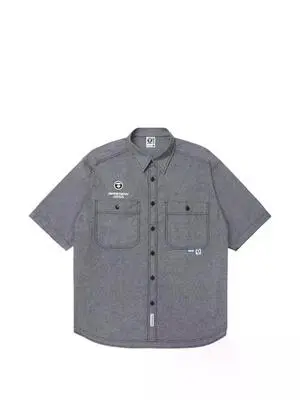 AAPE BY *A BATHING APE Moonface Embroidered Short-sleeve Shirt