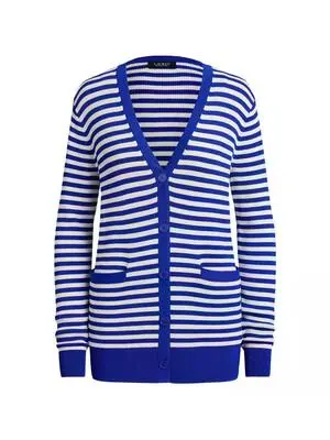 Ralph Lauren Striped Ribbed-knit Cardigan