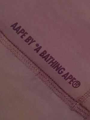 AAPE BY *A BATHING APE Moonface-print High-waisted Shorts