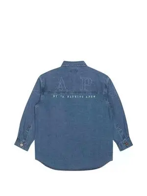 AAPE BY *A BATHING APE Logo-embroidered Button-down Denim Shirt