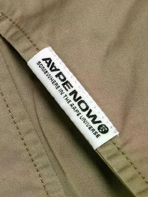AAPE BY *A BATHING APE Moonface Logo Patch Trousers - Neutrals