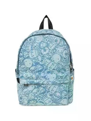 A BATHING APE Zip-pocket Backpack - Blue