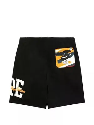 AAPE BY *A BATHING APE Aapenow Logo-print Sweat Shorts - Black