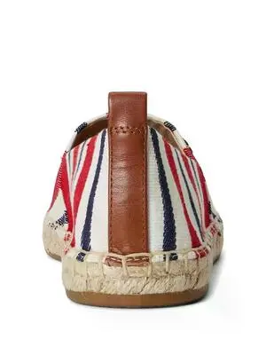 Ralph Lauren Cameryn Iii Striped Espadrille - Red