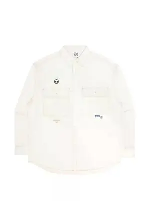 AAPE BY *A BATHING APE Embroidered Detail Shirt - Neutrals