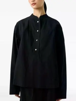 Studio Nicholson Vega Half-button Shirt - Black