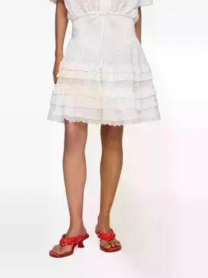 GANNI Broderie Anglaise Tiered Frill Skirt