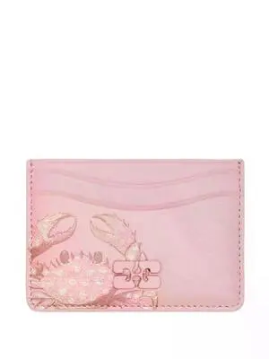 GANNI Bou Crab-print Wallet - Pink