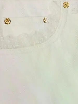 GANNI Lace-trim Denim Shorts