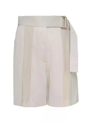 CLUB21 COLLECTION Sloane Belted Crepe Shorts