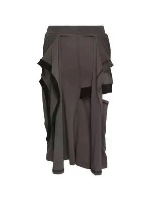 OPEN YY Color-block Cutout Midi Skirt