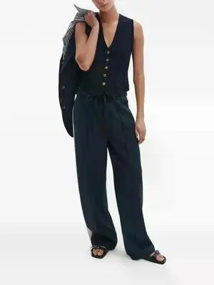 Rag & Bone Portia Button-up Waistcoat - Blue
