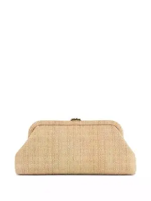 JIMMY CHOO Skylar Logo-plaque Clutch - Neutrals