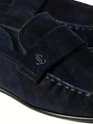 JIMMY CHOO Ellis Suede Loafers - Blue