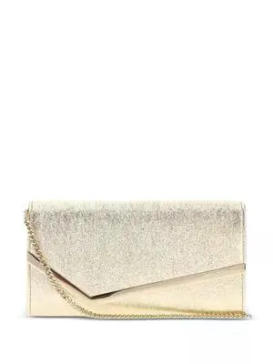 JIMMY CHOO Brilliance Fabric Clutch Bag With Chain Strap - Gold