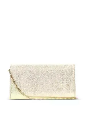 JIMMY CHOO Brilliance Fabric Clutch Bag With Chain Strap - Gold