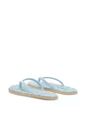 Ermanno Scervino Lace-embellished Sandals - Blue