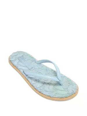 Ermanno Scervino Lace-embellished Sandals - Blue