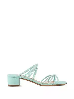 AQUAZZURA Tell Me Crystal Sandals - Blue