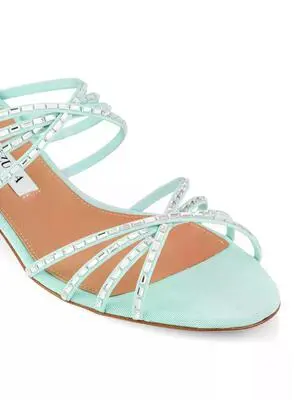 AQUAZZURA Tell Me Crystal Sandals - Blue