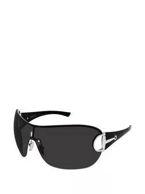 Gucci Horsebit Shield-frame Sunglasses