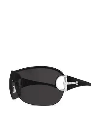 Gucci Horsebit Shield-frame Sunglasses