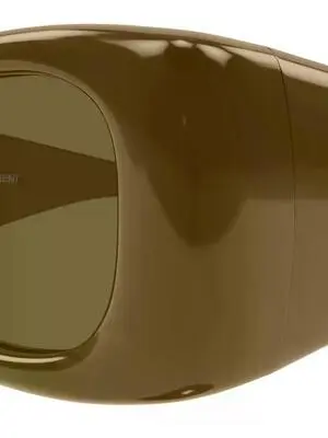 Saint Laurent Rectangle-frame Sunglasses - Brown