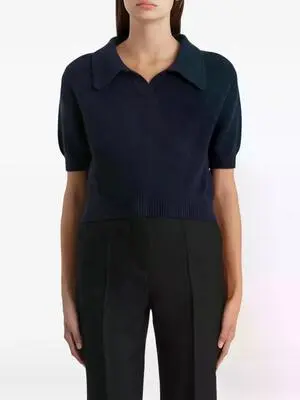 Khaite Leni Knit Polo Sweater