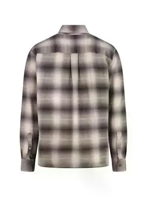 BERNER KUHL Check-pattern Crinkled-finish Shirt