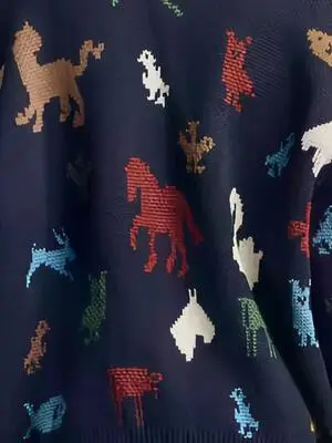 The Great. Pictograph Jacquard-knit Cardigan