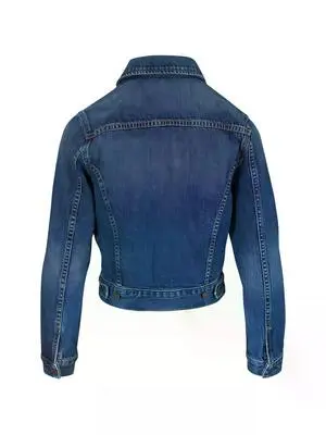 NILI LOTAN Carly Simon Contrast-stitch Denim Jacket - Blue