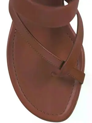 Manolo Blahnik Susa Strappy Leather Sandals - Brown