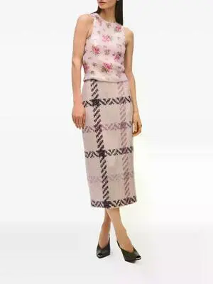 Brandon Maxwell Mercer Sequin-embellished Midi Pencil Skirt