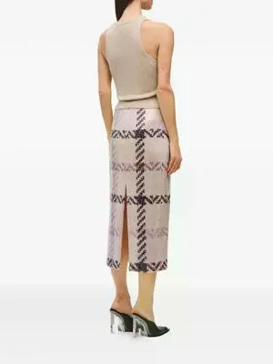 Brandon Maxwell Mercer Sequin-embellished Midi Pencil Skirt