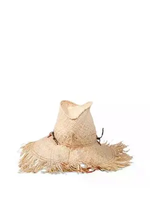 CUBA LAB Fringed Woven Hat