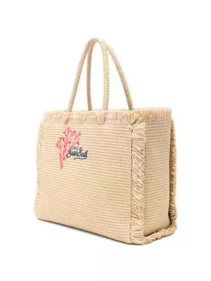 MC2 SAINT BARTH Embroidered Tote Bag - Neutrals