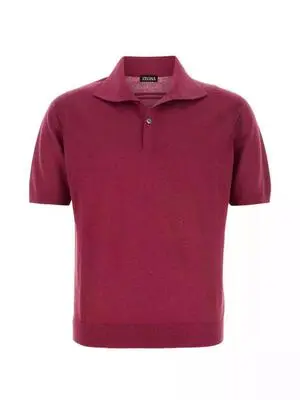 Zegna Knitted Polo Shirt - Red