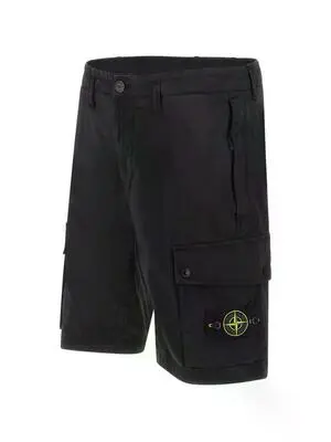 Stone Island Compass-badge Cargo Shorts - Black