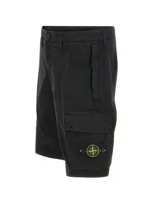 Stone Island Compass-badge Cargo Shorts - Black