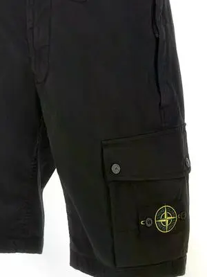 Stone Island Compass-badge Cargo Shorts - Black