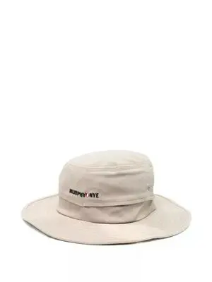 MURPHY&NYE Logo-embroidered Drawstring Bucket Hat - Neutrals