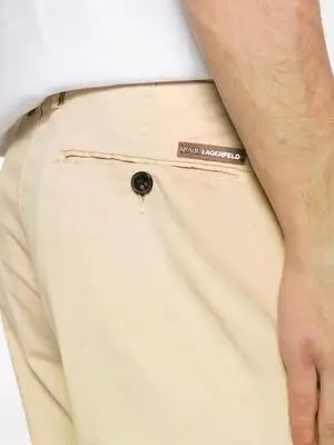 Karl Lagerfeld Cliff Zip-up Trousers - Neutrals