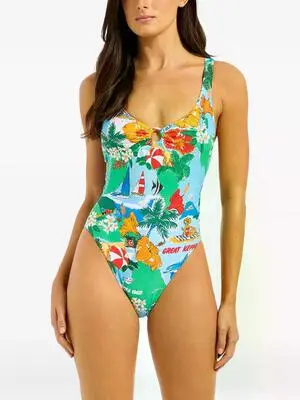 Seafolly Ring-front Halterneck One-piece Swimsuit