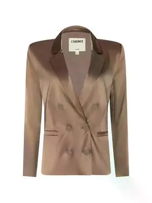 L'Agence Sena Double-breasted Blazer - Brown