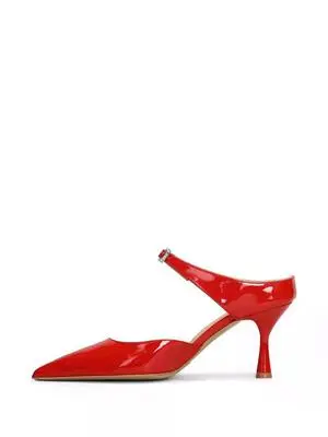 FRATELLI RUSSO Patent-finish Crystal-embellished Pumps - Red