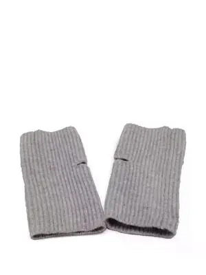 Club Monaco Ribbed-knit Cashmere Gloves - Grey