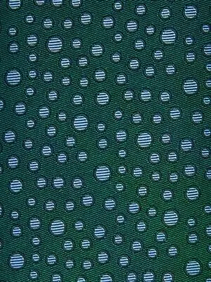 FERRAGAMO Polka-dot Silk Tie - Green