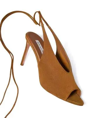 AQUAZZURA Lais Lace-up Peep-toe Sandals
