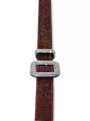 Benedetta Bruzziches Crystal-embellished Belt - Red