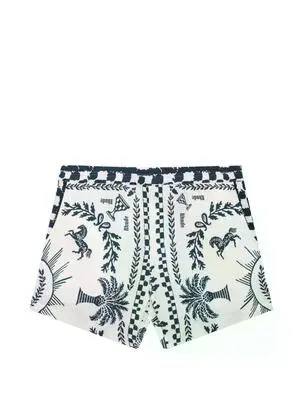 Rhude Graphic-print Drawstring Shorts - White